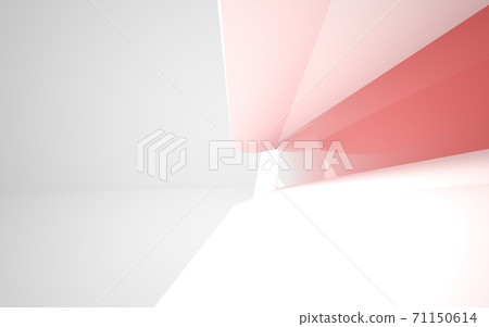 Abstract architecture of the building with red... - Stock Illustration ...