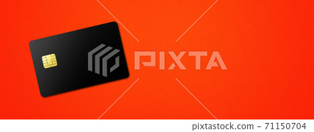 Black credit card on red background - Stock Illustration [71150704] - PIXTA