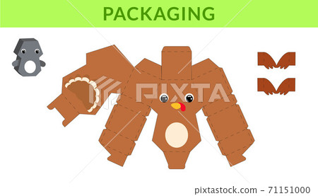 Party favor die cut turkey box for birthdays,... - Stock Illustration ...