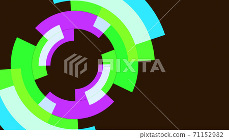 CG circle Multiple overlapping half circles - Stock Illustration ...