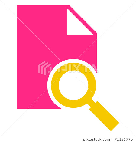 magnifier searching icon flat design - Stock Illustration [71155770] - PIXTA
