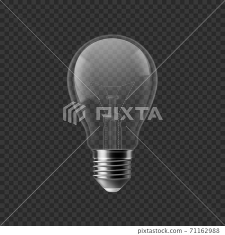Realistic bulb. Turned off isolated on... - Stock Illustration ...