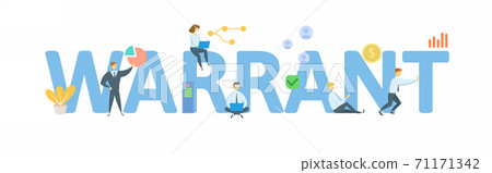 Warrant. Concept with keyword, people and... - Stock Illustration ...
