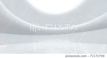 white abstract architecture hall 3d render... - Stock Illustration ...