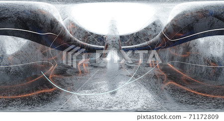 dark abstract architecture hall 3d render... - Stock Illustration ...