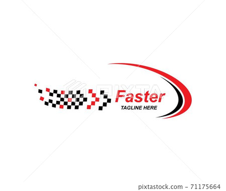 faster logo icon of automotive racing concept - Stock Illustration ...