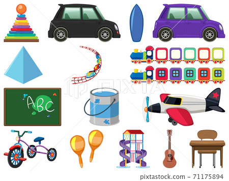 Set of various objects cartoon - Stock Illustration [71175894] - PIXTA
