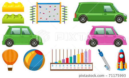 Set of various objects cartoon - Stock Illustration [71175993] - PIXTA