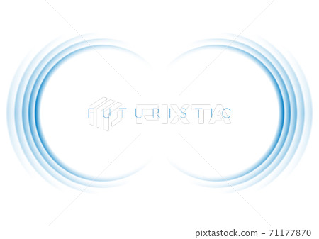Bright blue futuristic technology round shapes... - Stock Illustration ...