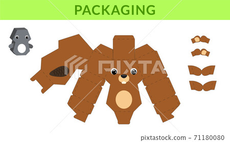 Party favor die cut beaver box for birthdays,...-插圖素材 [71180080] - PIXTA圖庫