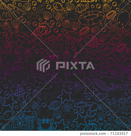 Diving pattern with children. Octopus, whale.... - Stock Illustration ...