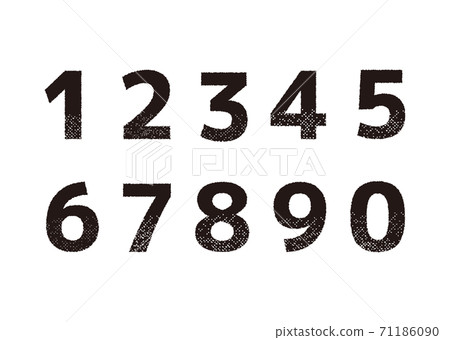 Numeric font - Stock Illustration [71186090] - PIXTA