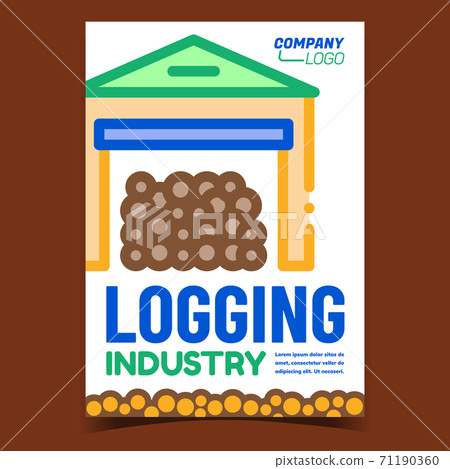 Logging Industry Creative Promo Poster Vector - Stock Illustration ...