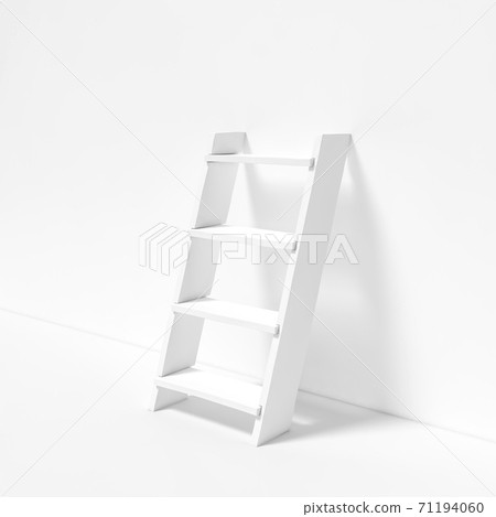 White ladder isolated on a white background 3d... - Stock Illustration ...