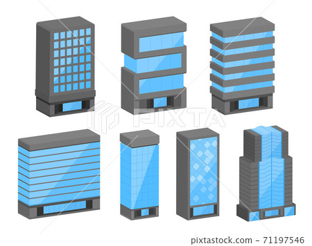Office building 3D icon illustration set - Stock Illustration [71197546 ...