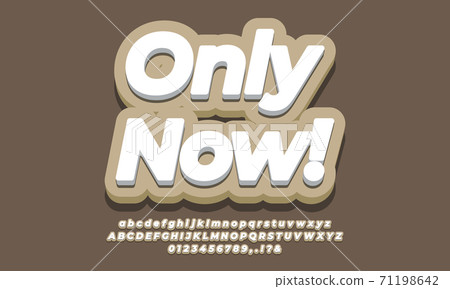 Only Now Sale discount promotion 3d template - Stock Illustration ...