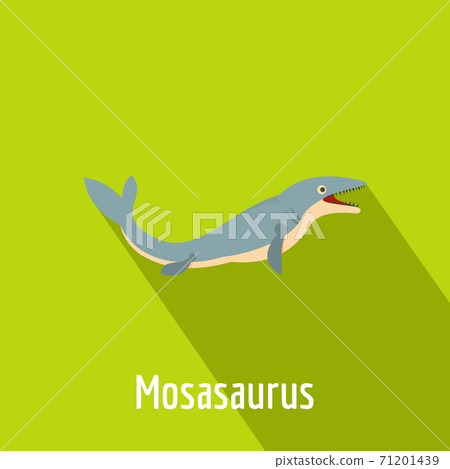 Mosasaurus icon, flat style. - Stock Illustration [71201439] - PIXTA