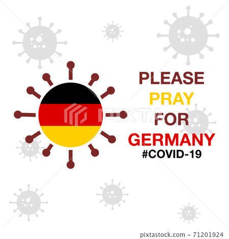 Pray for Germany, Coronavirus (Covid-19,... - Stock Illustration ...