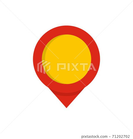 Reminder pin icon, flat style. - Stock Illustration [71202702] - PIXTA