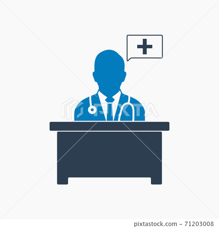 Medical consultant icon. Flat style vector EPS. - Stock Illustration ...