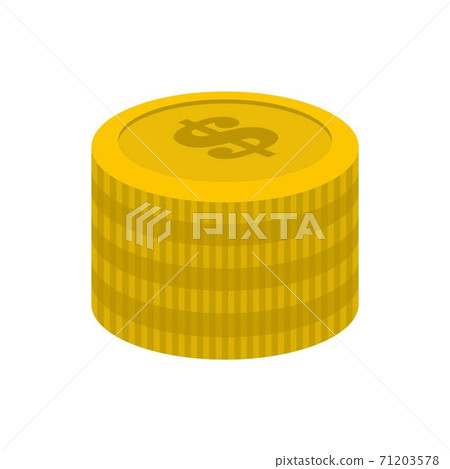 Investment coin icon, flat style - Stock Illustration [71203578] - PIXTA