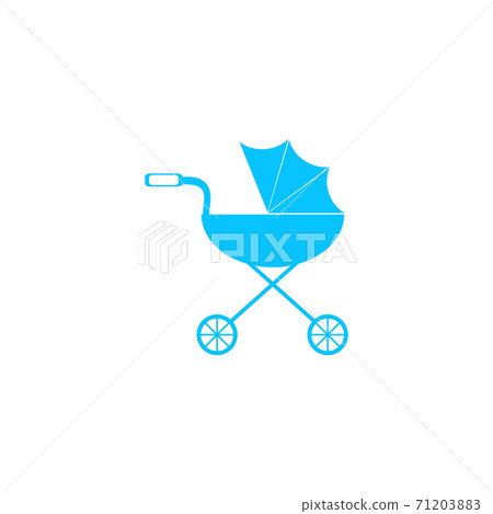 Pram icon flat. - Stock Illustration [71203883] - PIXTA