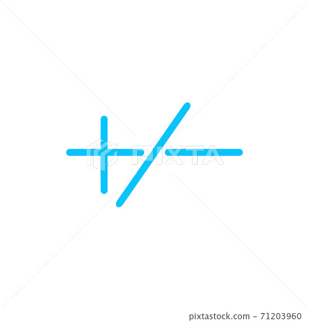 Plus or minus icon flat.-插圖素材 [71203960] - PIXTA圖庫