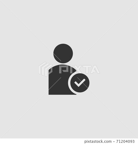 User check icon flat - Stock Illustration [71204093] - PIXTA