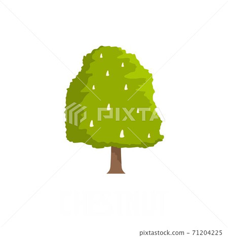 Chestnut tree icon, flat style - Stock Illustration [71204225] - PIXTA