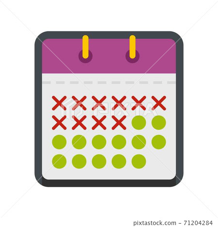 Calendar plan icon, flat style - Stock Illustration [71204284] - PIXTA