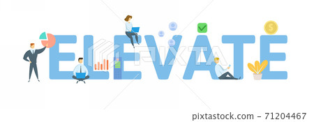 Elevate. Concept with keyword, people and... - Stock Illustration ...