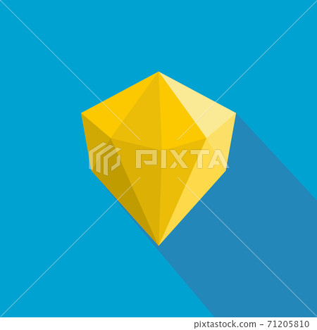 Multifaceted adamant icon, flat style. - Stock Illustration [71205810 ...