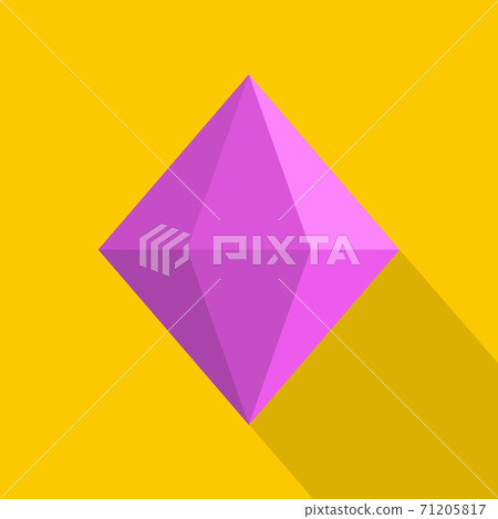 Cone shaped adamant icon, flat style. - Stock Illustration [71205817 ...