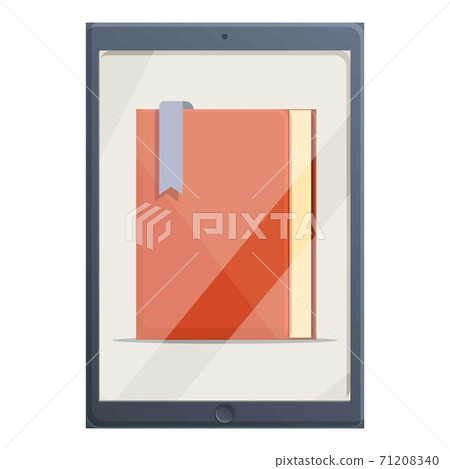 E-book dictionary application icon, cartoon style - Stock Illustration ...