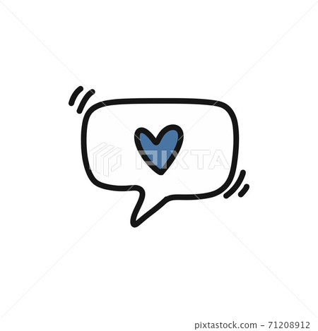 love message doodle icon, vector color... - Stock Illustration ...