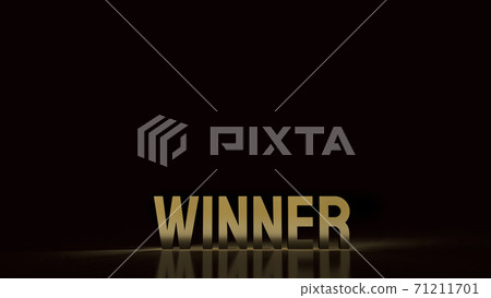 winner text gold surface in black background 3d... - Stock Illustration ...