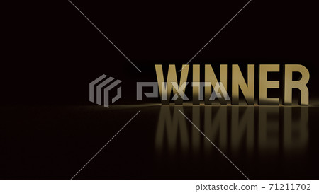 winner text gold surface in black background 3d... - Stock Illustration ...