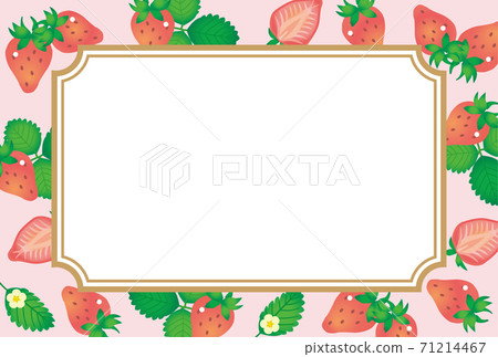 Strawberry background frame card - Stock Illustration [71214467] - PIXTA
