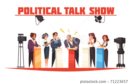 Political Talk Show Illustration - Stock Illustration [71223657] - PIXTA