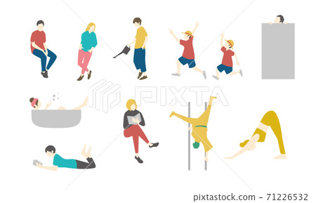 Illustration of a moving person_001 - Stock Illustration [71226532] - PIXTA