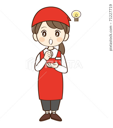 Woman, clerk, flash - Stock Illustration [71227719] - PIXTA