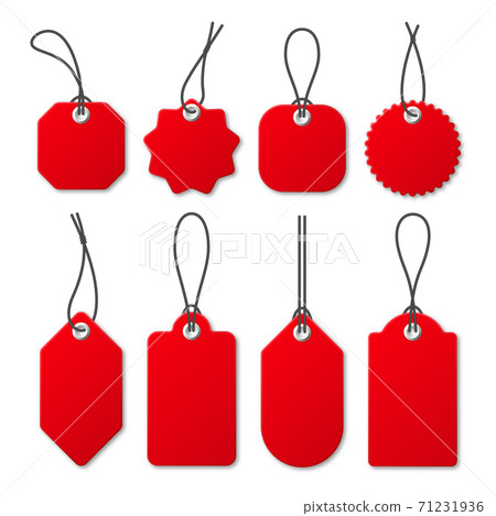 Realistic red price tags collection. Special... - Stock Illustration ...
