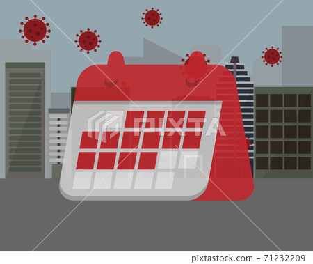 Lock down country during covid-19 vector - Stock Illustration [71232209 ...