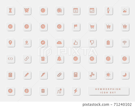 Pink New Morphism Icon Set_02 - Stock Illustration [71240102] - PIXTA