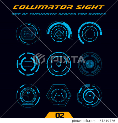 Futuristic HUD, hi-tech weapon scopes for games - Stock Illustration ...