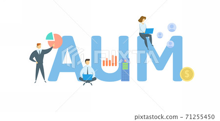 AUM, Assets Under Management. Concept with... - Stock Illustration [71255450] - PIXTA