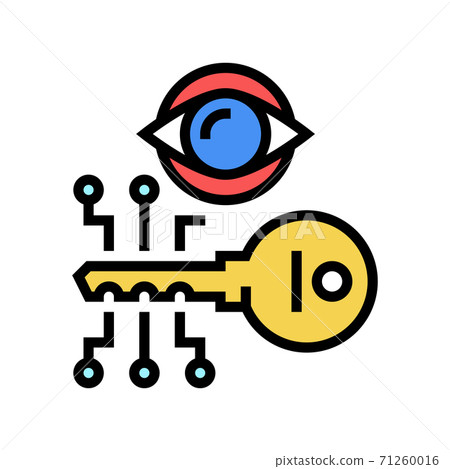 electronic key vision color icon vector... - Stock Illustration ...