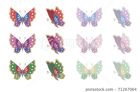 Japanese pattern butterfly illustration... - Stock Illustration ...