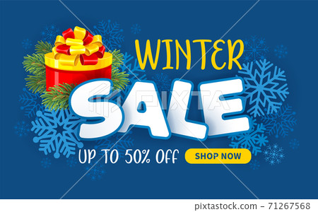 Winter Sale Advertising Banner - Stock Illustration [71267568] - PIXTA