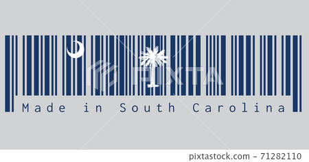 Barcode set the color of South Carolina flag, - Stock Illustration ...